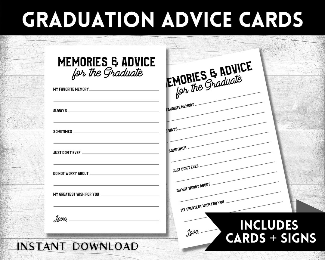 Graduation Advice, Graduation Advice Cards, Graduation Advice Sign ...