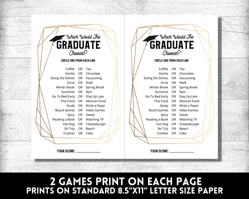 Graduation Games Bundle Graduation Games Printable - Etsy