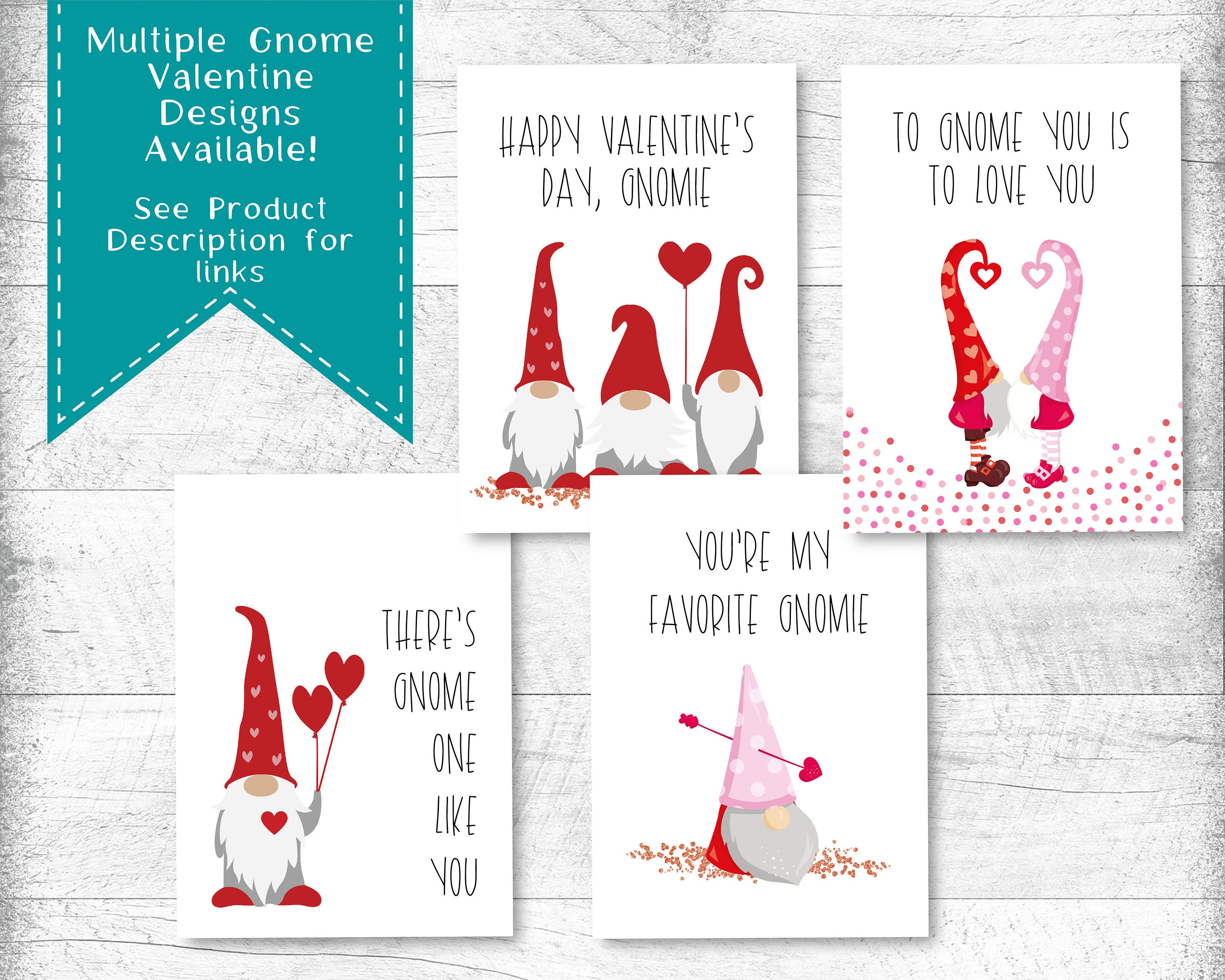 Printable Valentine Gnome Card Funny Valentine Card | Etsy