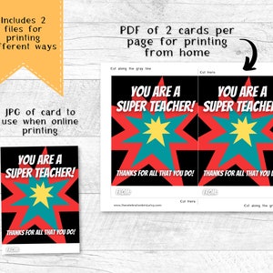 Teacher Appreciation Gift Card Holder, Super Teacher, End of Year ...