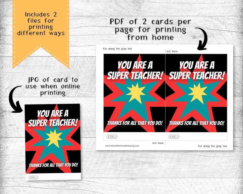 Teacher Appreciation Gift Card Holder Super Teacher End of - Etsy