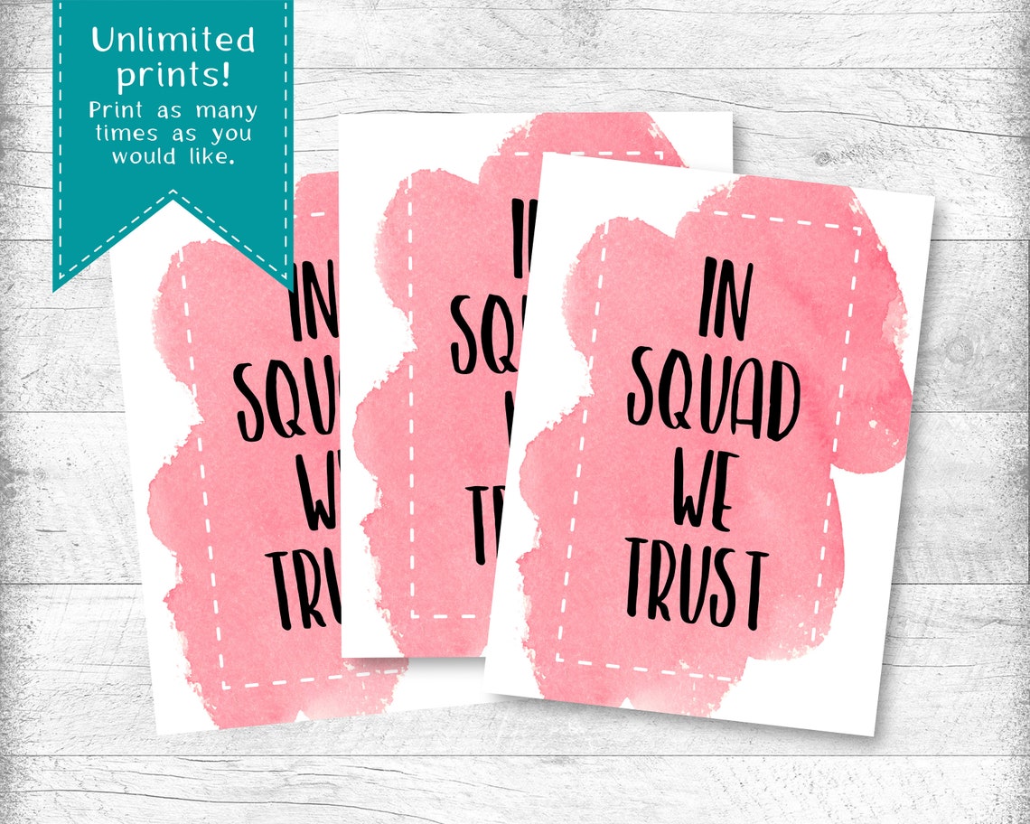 Printable Squad Friend Card Best Friend Best Friend Day - Etsy