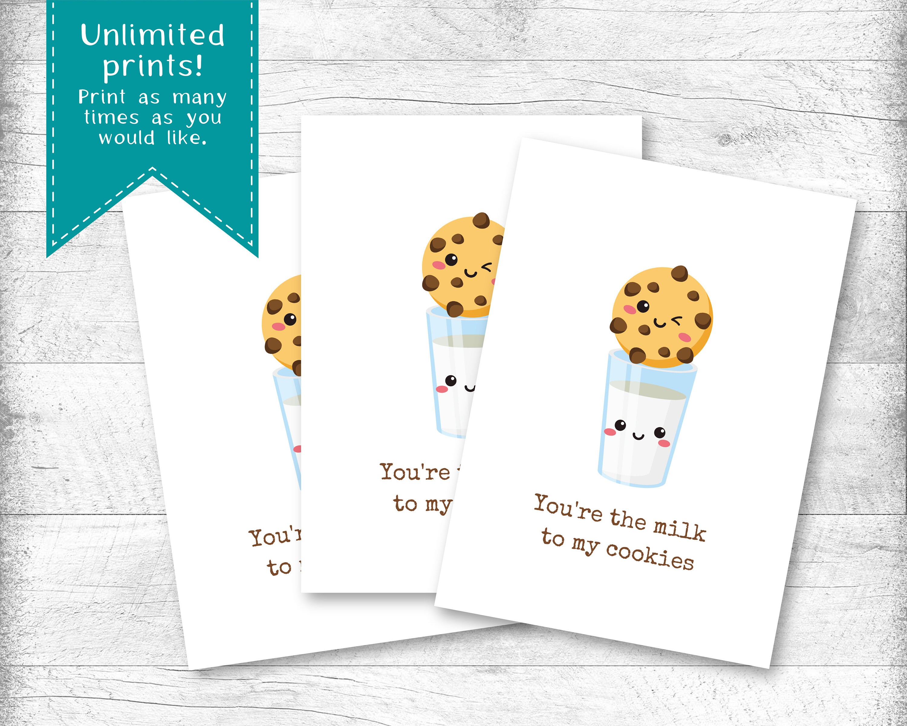 Milk & Cookies You're the Milk Card Funny Valentine Card - Etsy