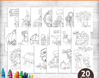 CR Thanksgiving Coloring Pages - Etsy