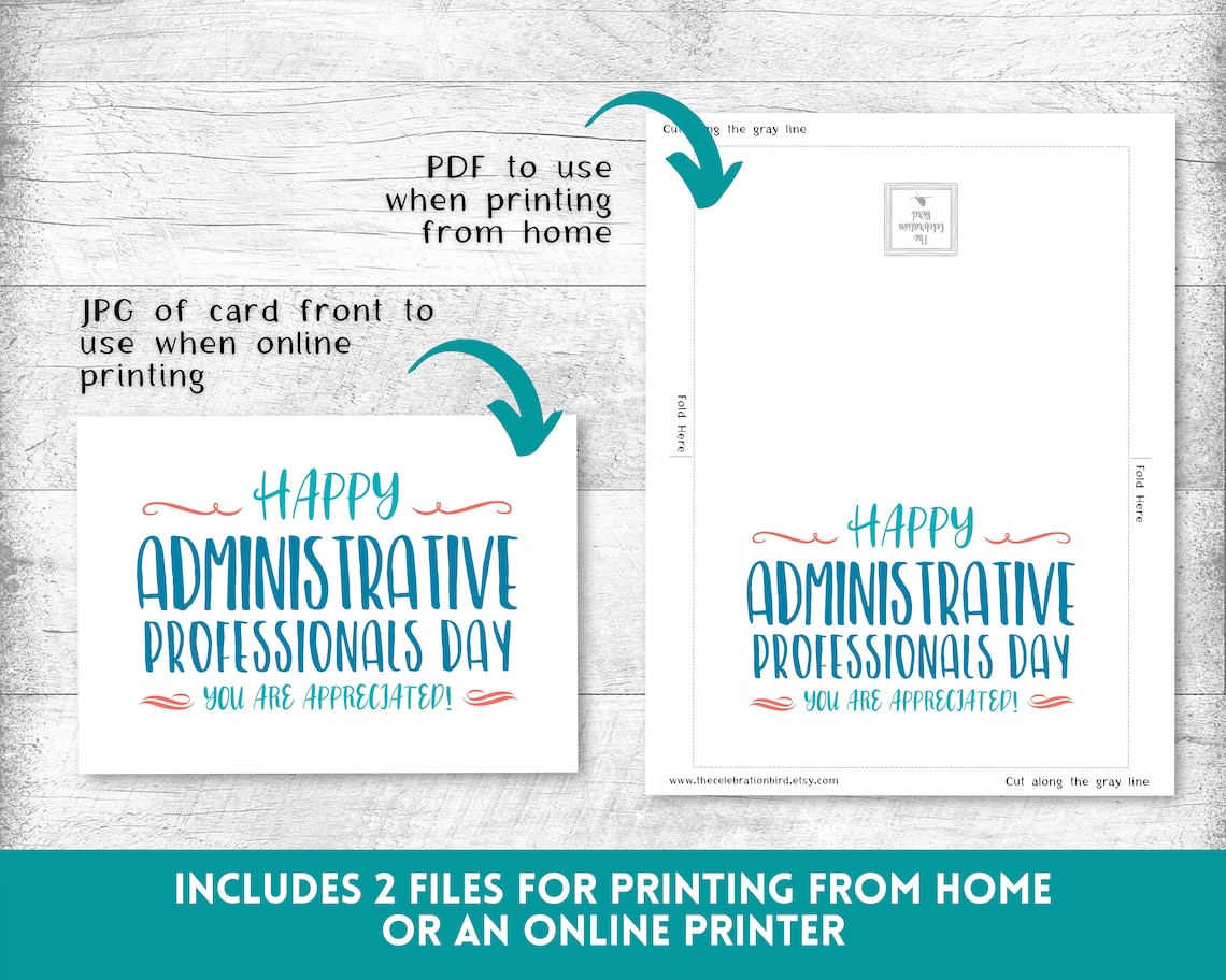 Administrative Professionals Day Card, Administrative Day Gift, Staff ...