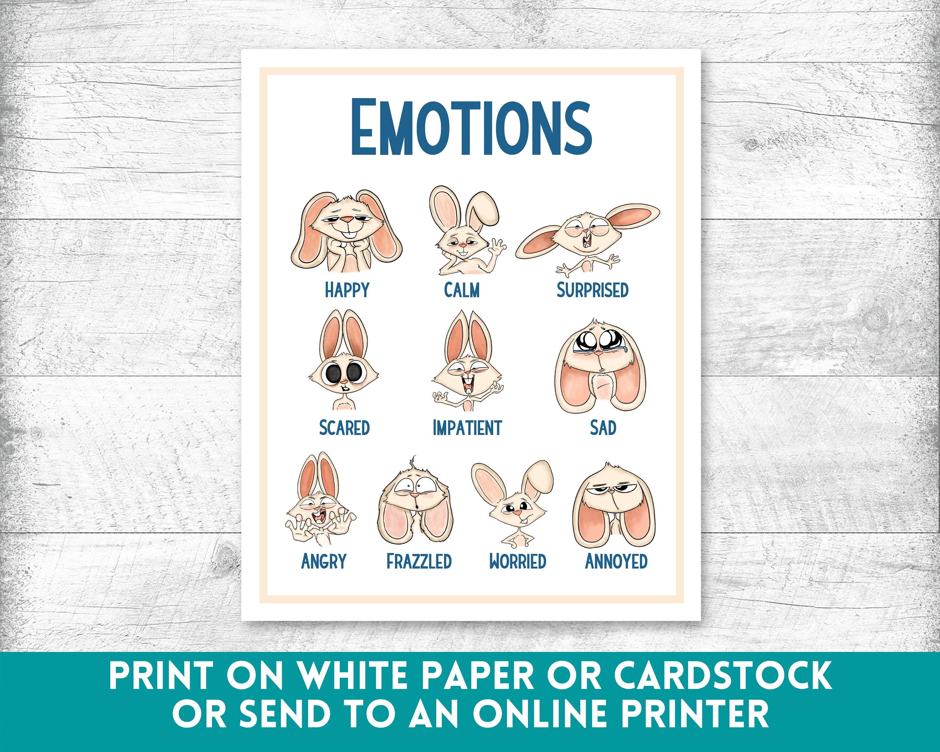 Emotion Chart, Emotion Tool, Classroom Posters, Emotion Poster Digital ...
