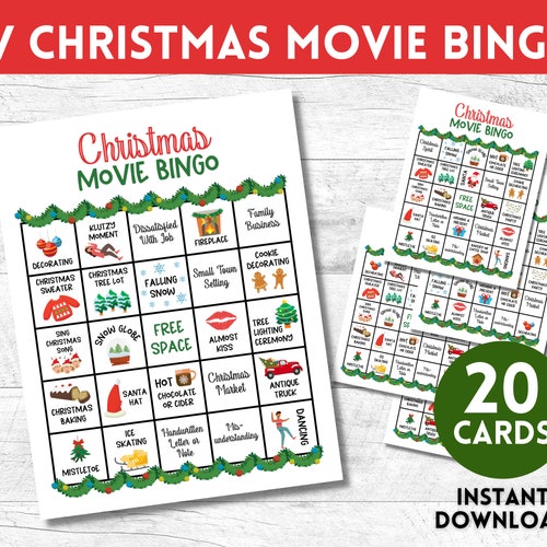 Hallmark Christmas Movie Bingo - Etsy