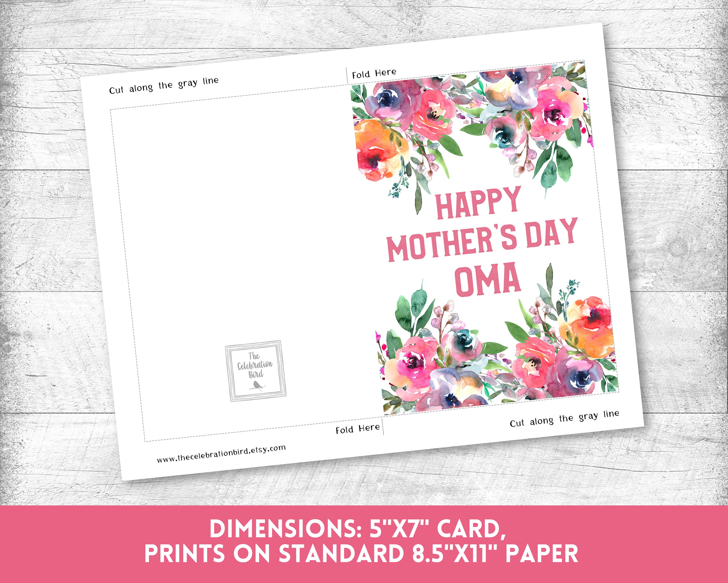 Oma Mothers Day Card, Oma Mother's Day, Happy Mother's Day Oma ...