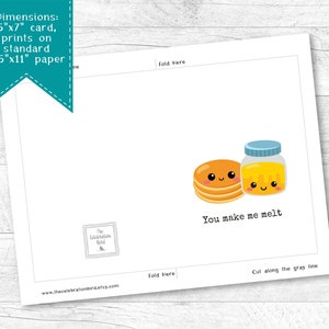 Pancakes & Butter Card | Funny Valentine Card | Valentine for Him ...