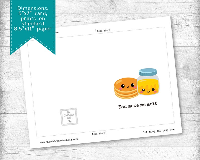 Pancakes & Butter Card | Funny Valentine Card | Valentine for Him ...