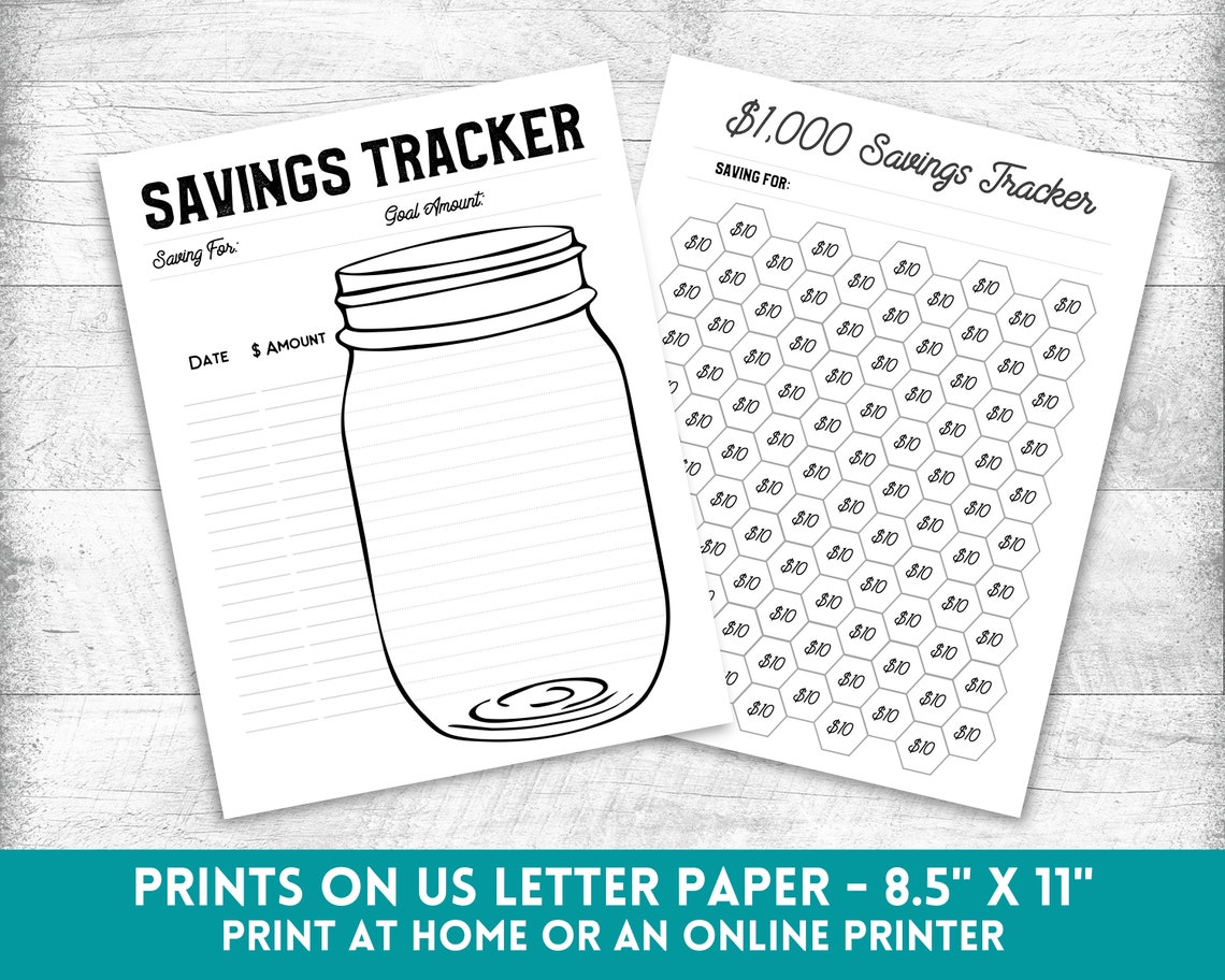 Savings Tracker Bundle, Saving Challenge, Savings Printable, Savings ...