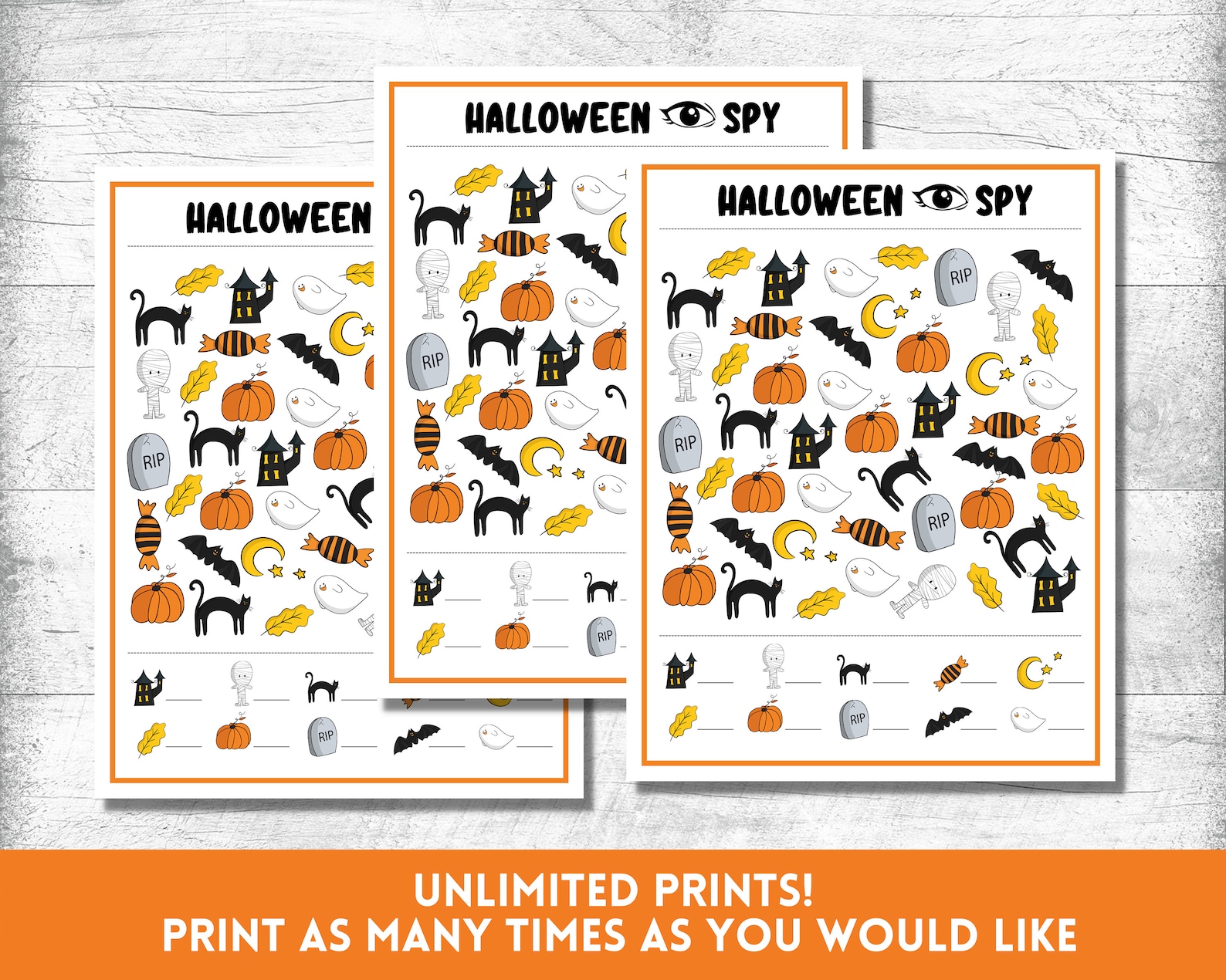 Halloween I Spy, Halloween I Spy Printable, Halloween Games for Kids ...