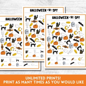 Halloween I Spy, Halloween I Spy Printable, Halloween Games for Kids ...