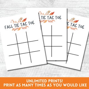 Fall Tic Tac Toe Printable, Fall Tic Tac Toe, Autumn Tic Tac Toe, Tic ...