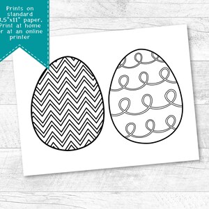 Easter Egg Garland, Coloring Easter Banner, Easter Decor, Kids Easter ...