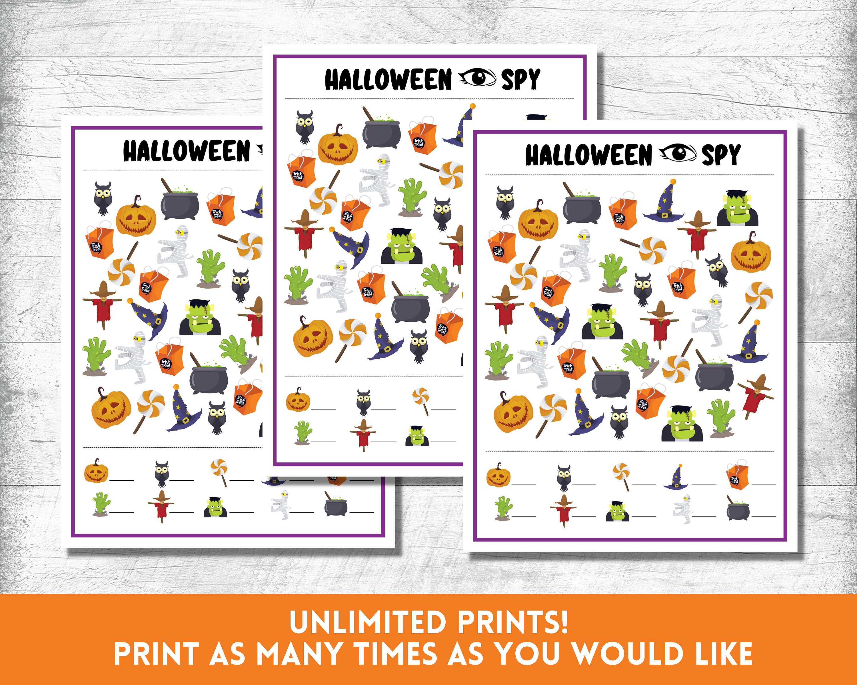Halloween I Spy Halloween I Spy Printable Halloween Games - Etsy