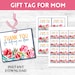 Mother's Day Gift Tag, Thank You for Helping Me Bloom, Mothers Day ...