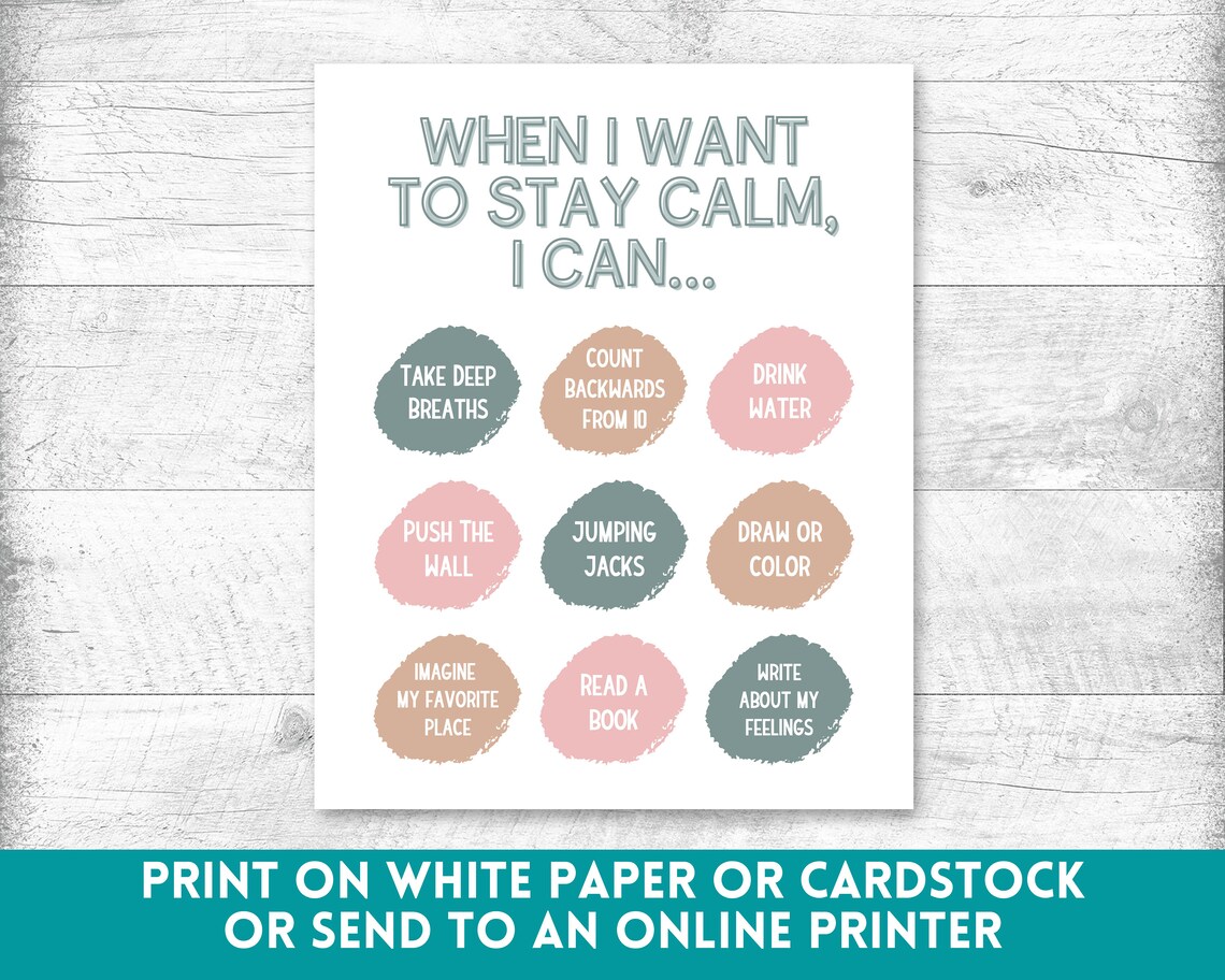 Calm Down Sign, Calm Down Corner, Kids Mental Health, Classroom Sign ...