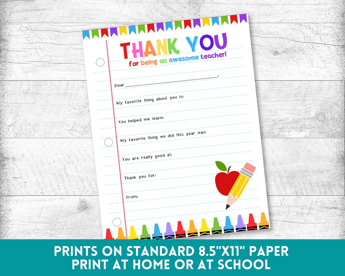 Teacher Appreciation Activity Teacher Appreciation Gift - Etsy