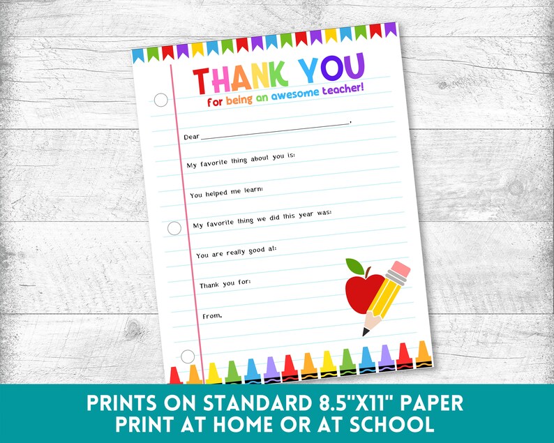 Teacher Appreciation Activity Teacher Appreciation Gift - Etsy