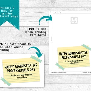 Funny Administrative Professionals Day Card, Administrative Day Gift ...