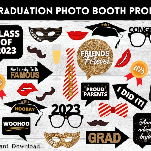 Graduation Photo Booth Props - Etsy