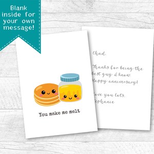 Pancakes & Butter Card | Funny Valentine Card | Valentine for Him ...