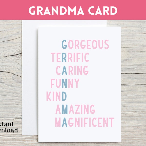 Grandma Card - Etsy