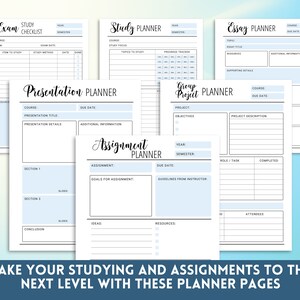 Blue Student Planner, Student Planner Printable, College Student ...