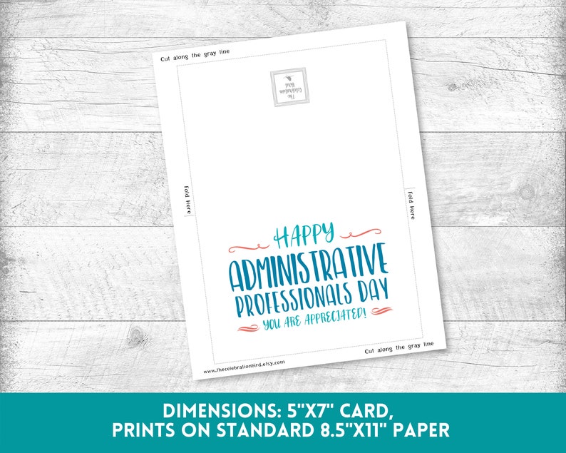 Administrative Professionals Day Card, Administrative Day Gift, Staff ...