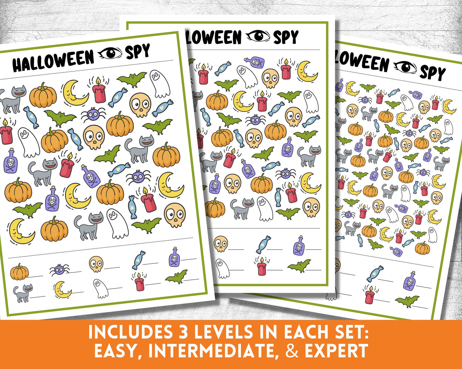 Halloween I Spy BUNDLE Halloween I Spy Printable Halloween | Etsy
