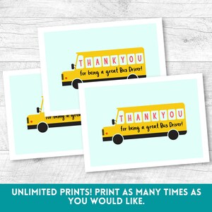 Bus Driver Thank You Card, Bus Driver Appreciation, School Bus Driver ...