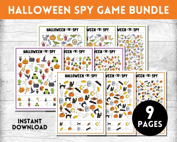 Halloween I Spy BUNDLE Halloween I Spy Printable Halloween | Etsy