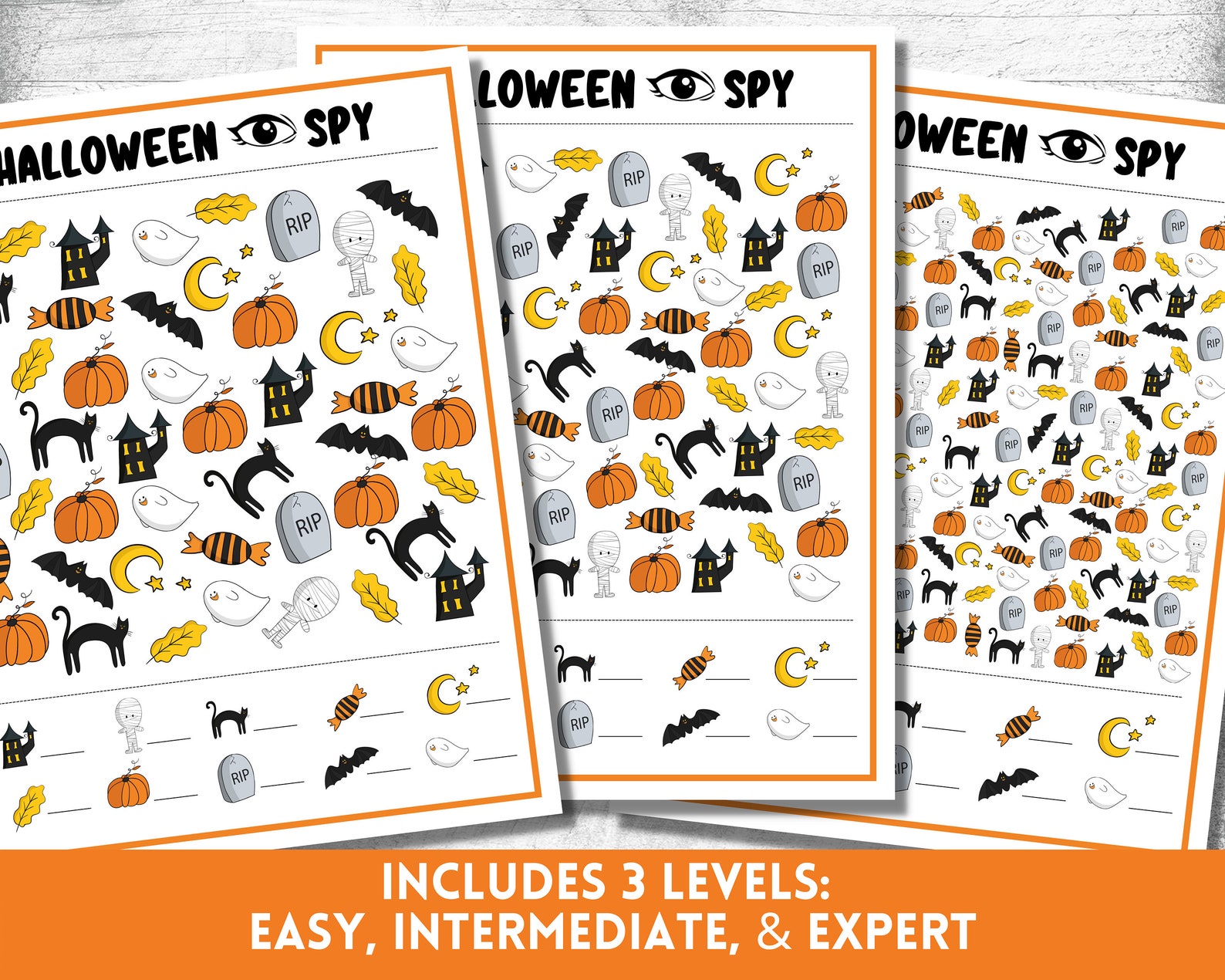 Halloween I Spy, Halloween I Spy Printable, Halloween Games for Kids ...