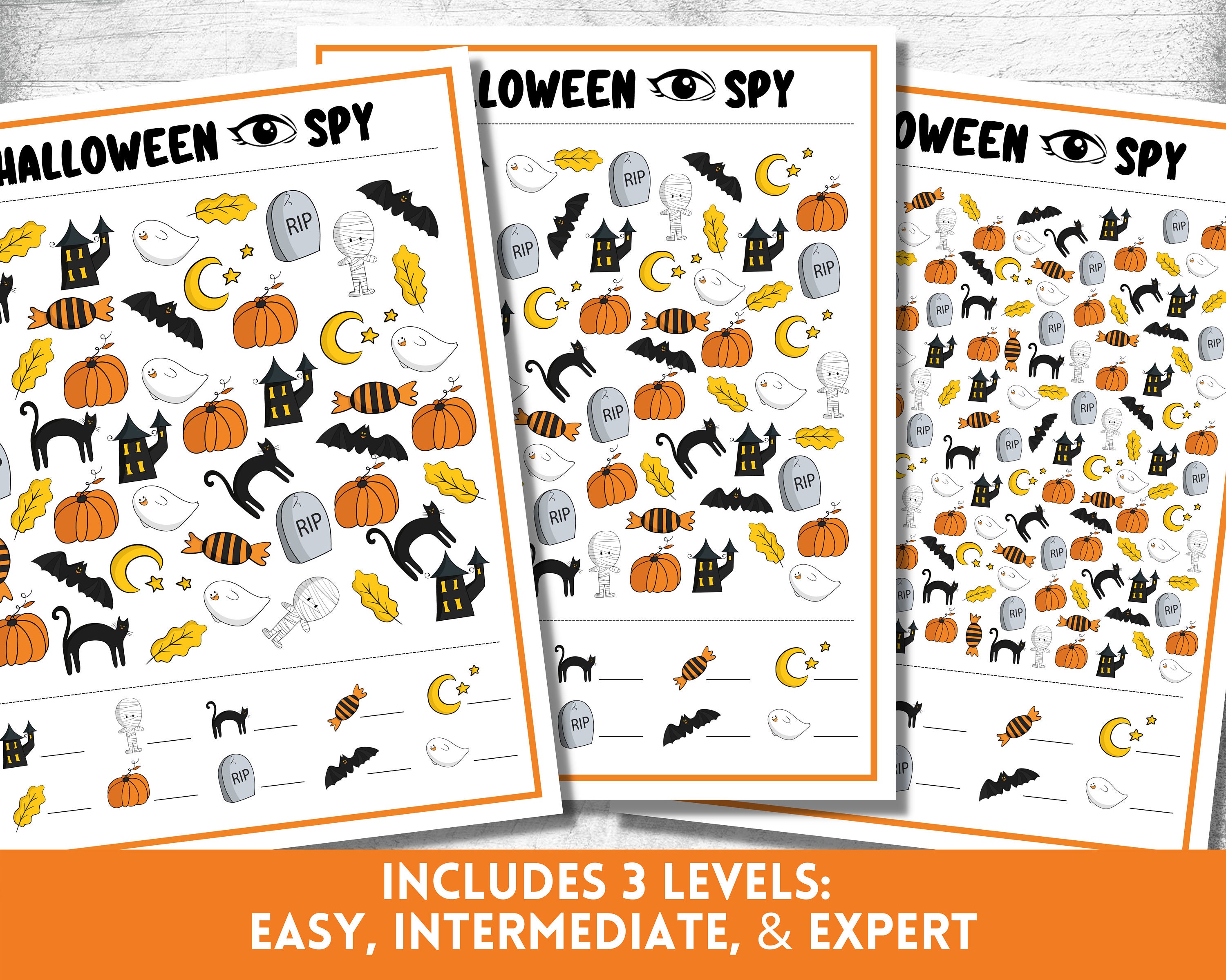 Halloween I Spy, Halloween I Spy Printable, Halloween Games for Kids ...