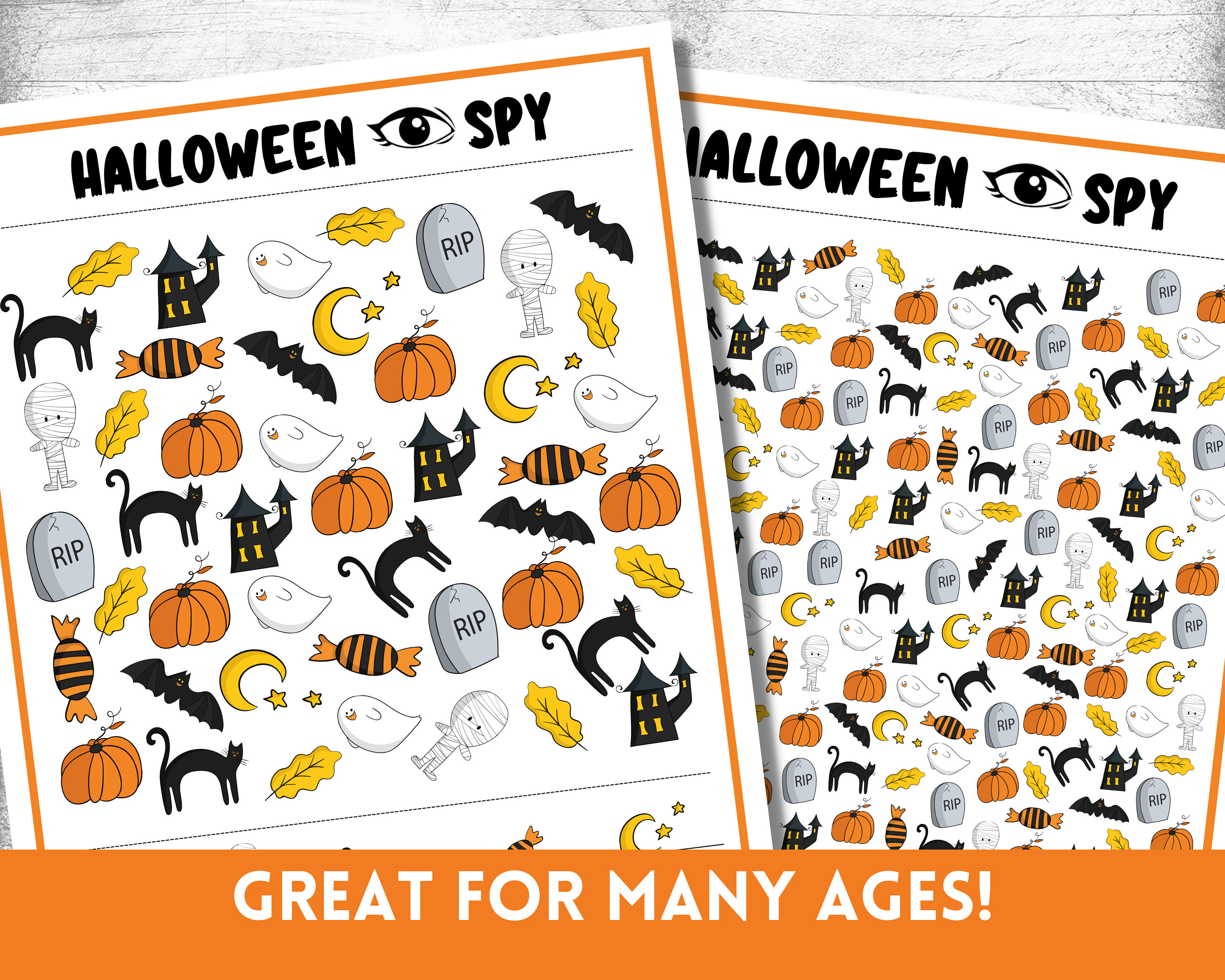 Halloween I Spy, Halloween I Spy Printable, Halloween Games for Kids ...