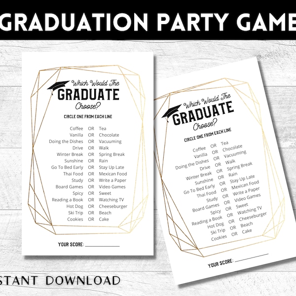 Graduation Games Bundle, Graduation Games Printable, Graduation Party ...