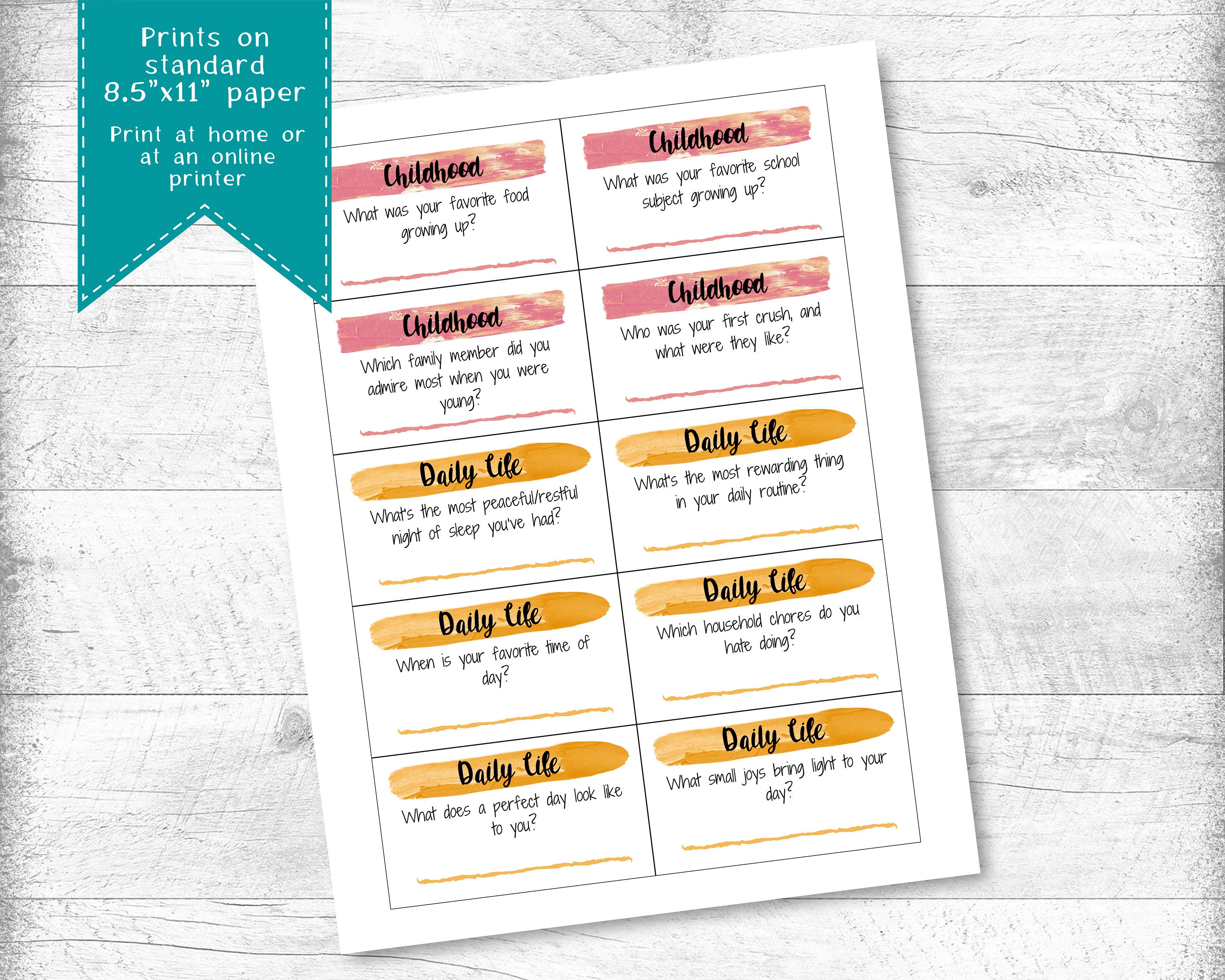 Printable Conversations Cards for Couples, Date Night Cards ...