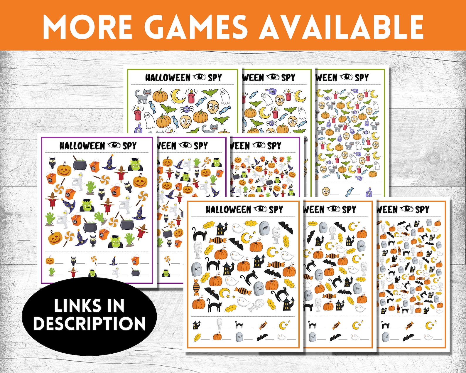 Halloween I Spy, Halloween I Spy Printable, Halloween Games for Kids ...