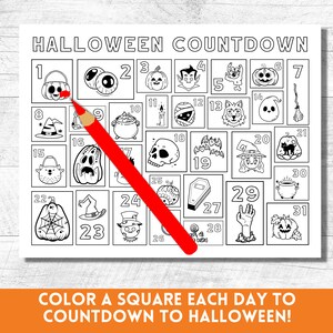 Halloween Countdown, Halloween Advent Calendar, Halloween Printables ...