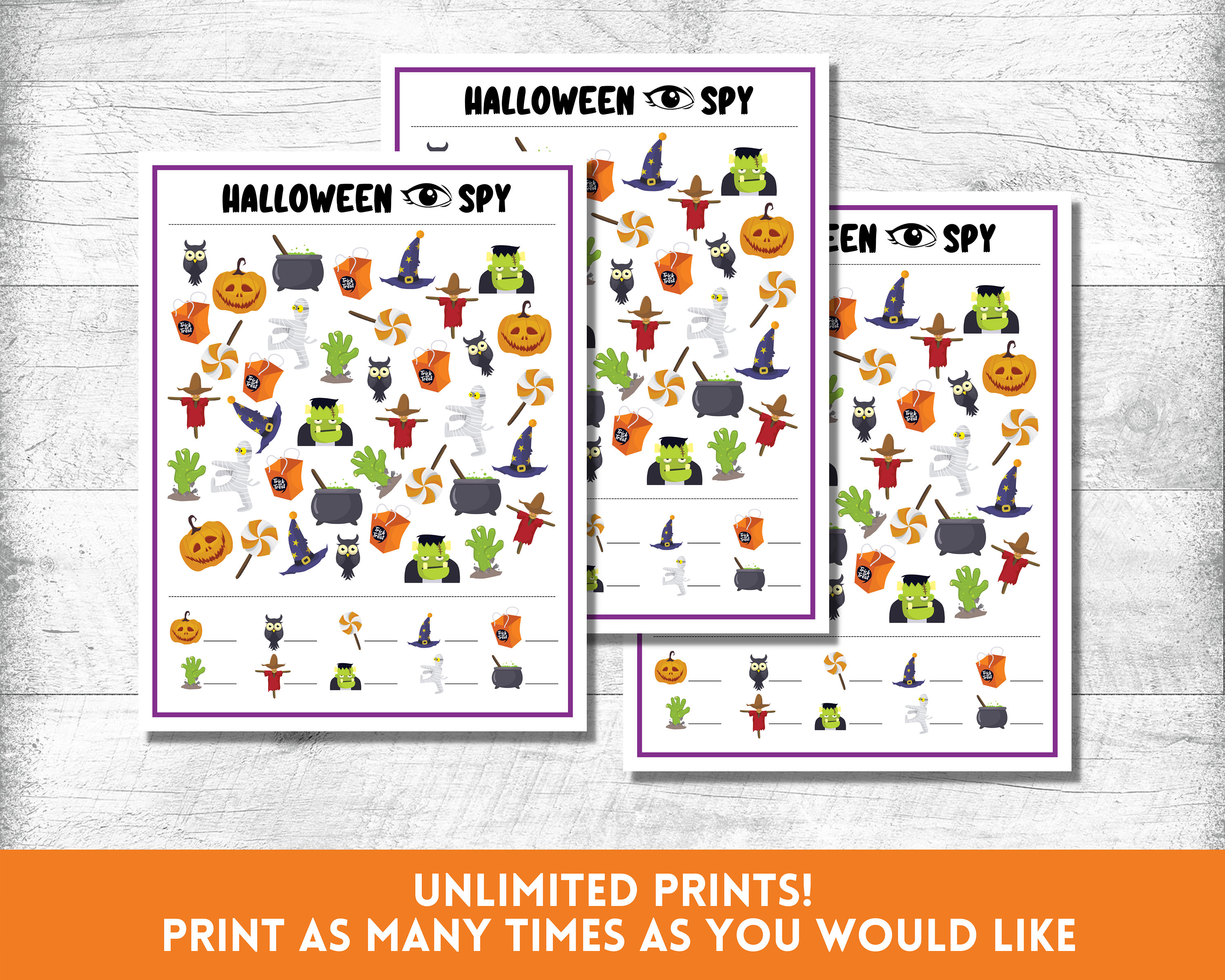 Halloween I Spy BUNDLE Halloween I Spy Printable Halloween - Etsy