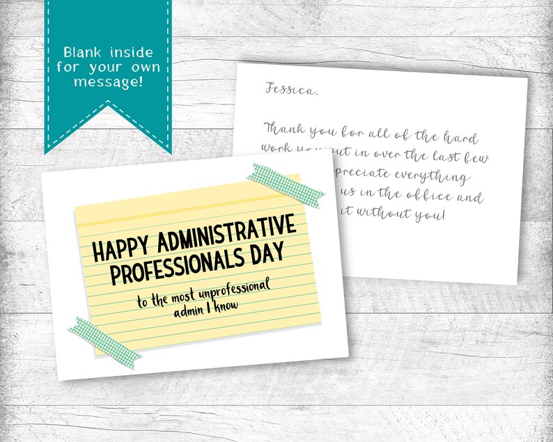 Funny Administrative Professionals Day Card, Administrative Day Gift ...
