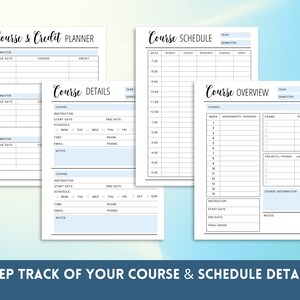 Blue Student Planner, Student Planner Printable, College Student ...