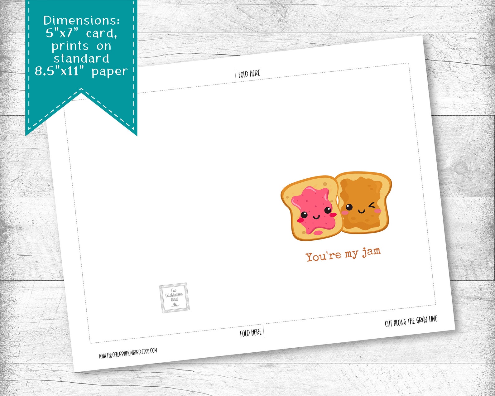 Peanut Butter & Jelly You're My Jam Card, Funny Valentine Card ...