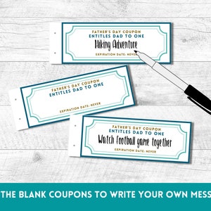 Fathers Day Coupons, Fathers Day Gift From Kids, Fathers Day Gift From ...