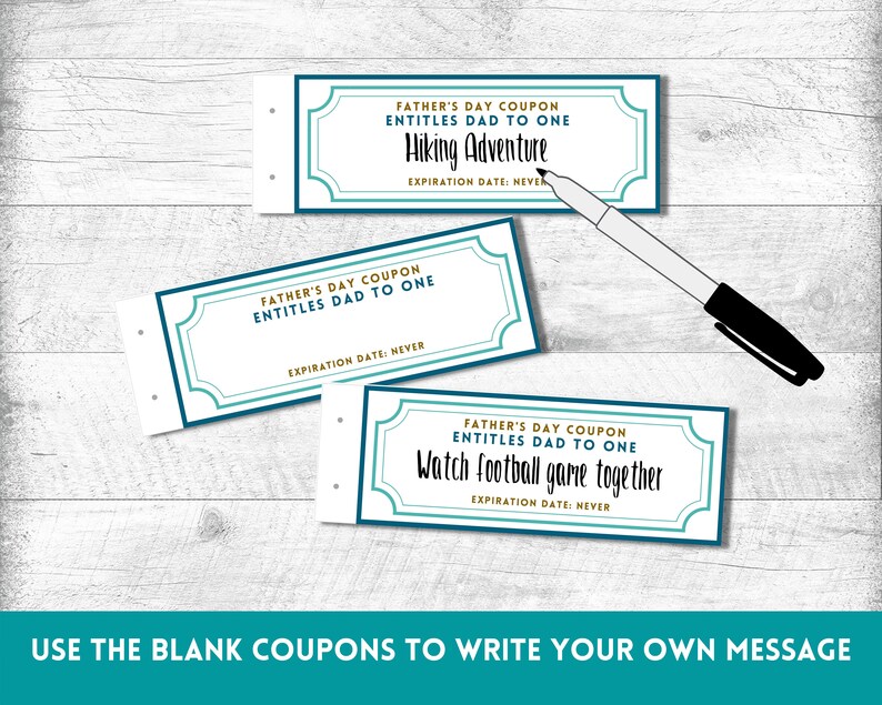 Fathers Day Coupons, Fathers Day Gift From Kids, Fathers Day Gift From ...