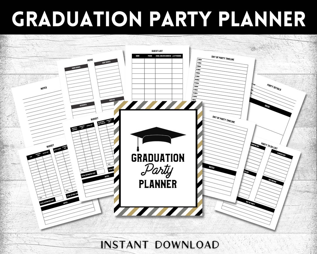 Graduation Party Planner, Printable Graduation Planner, Graduation ...