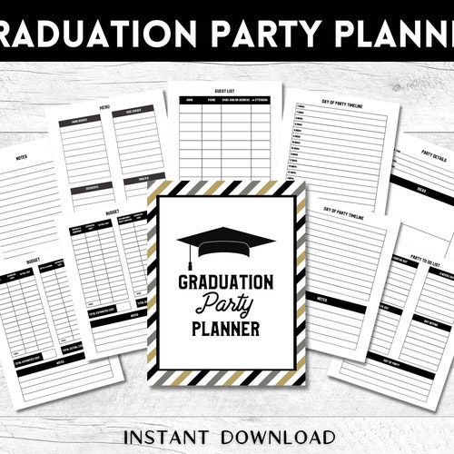 Printable Graduation Party Planner - Etsy