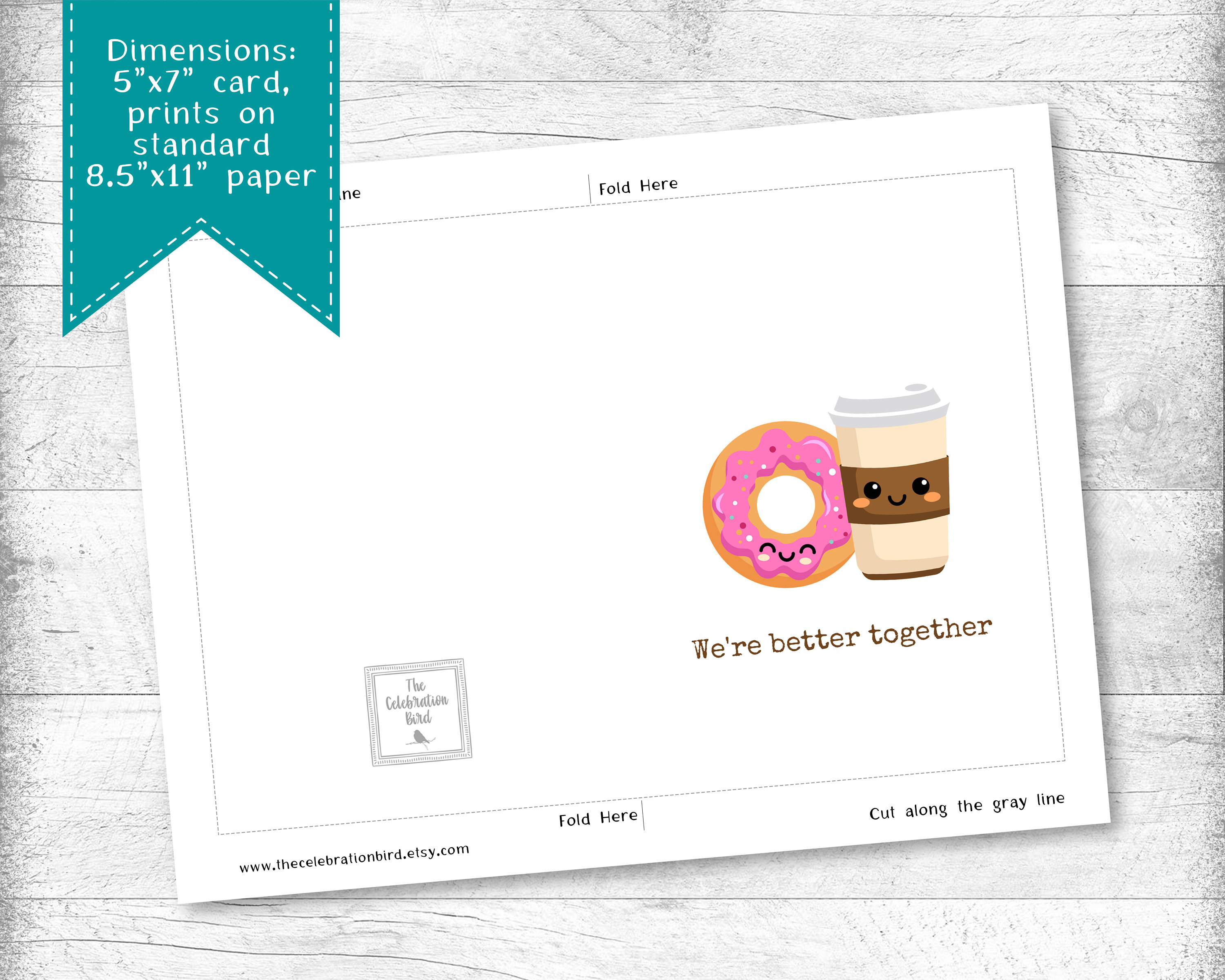 Coffee & Donuts Card, Funny Valentine Card, Best Friend Card ...