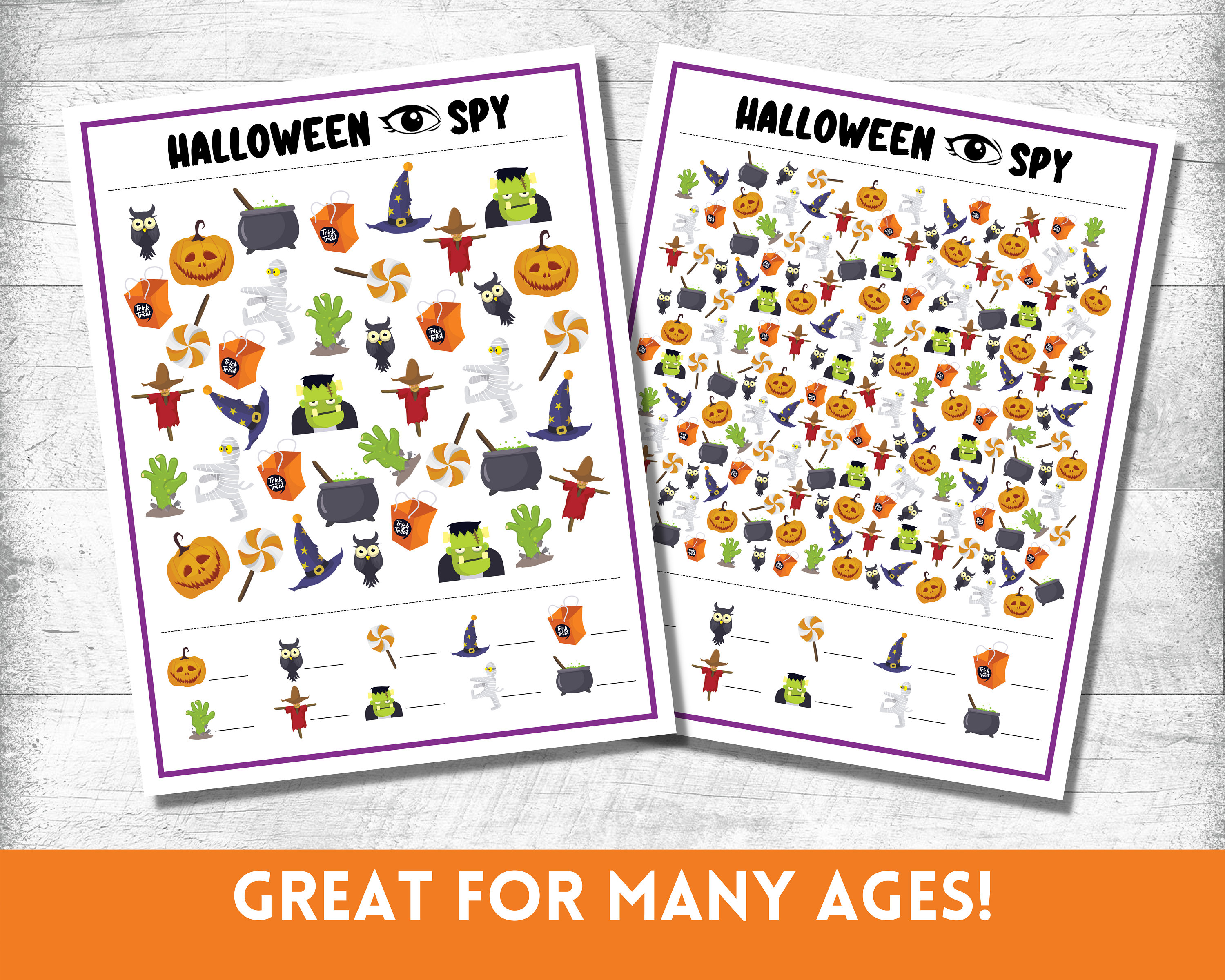 Halloween I Spy, Halloween I Spy Printable, Halloween Games for Kids ...